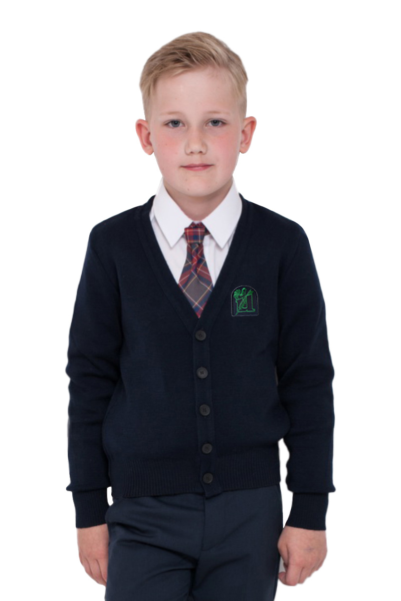 Ukmergės Šilo progimnazijos megztinis su emblema, mėlyna - 8togo